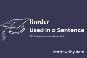 BORDER in a Sentence Examples: 21 Ways to Use Border