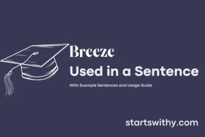 BREEZE in a Sentence Examples: 21 Ways to Use Breeze