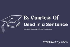 BY COURTESY OF in a Sentence Examples: 21 Ways to Use By Courtesy Of