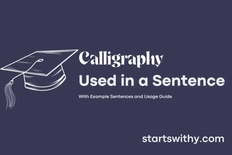 CALLIGRAPHY in a Sentence Examples: 21 Ways to Use Calligraphy