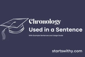 CHRONOLOGY in a Sentence Examples: 21 Ways to Use Chronology