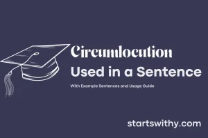 CIRCUMLOCUTION in a Sentence Examples: 21 Ways to Use Circumlocution