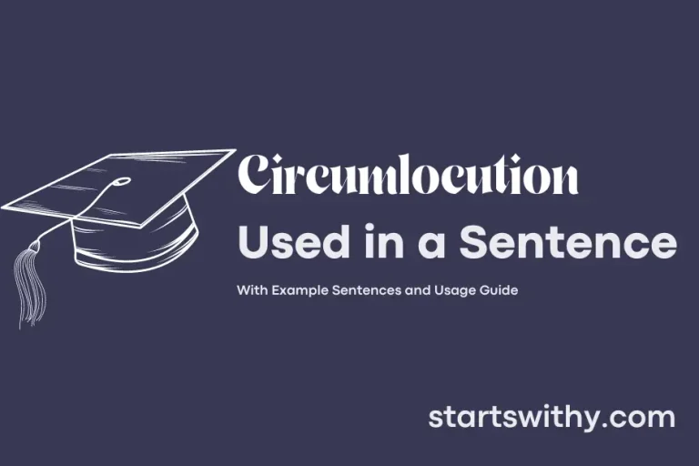 CIRCUMLOCUTION in a Sentence Examples: 21 Ways to Use Circumlocution