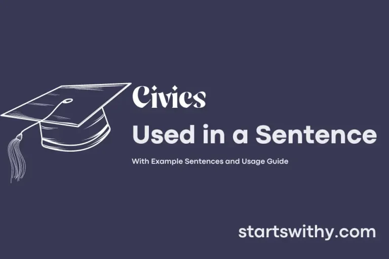 CIVICS in a Sentence Examples: 21 Ways to Use Civics