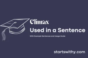 CLIMAX in a Sentence Examples: 21 Ways to Use Climax