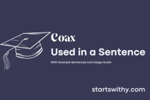 COAX in a Sentence Examples: 21 Ways to Use Coax