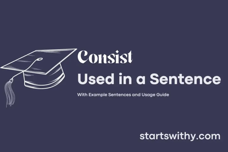 CONSIST in a Sentence Examples: 21 Ways to Use Consist