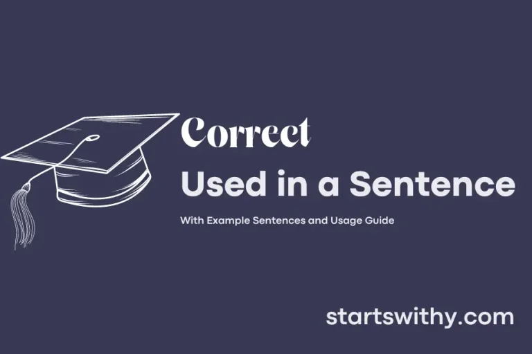 CORRECT in a Sentence Examples: 21 Ways to Use Correct