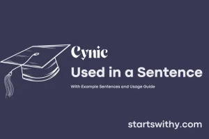 CYNIC in a Sentence Examples: 21 Ways to Use Cynic