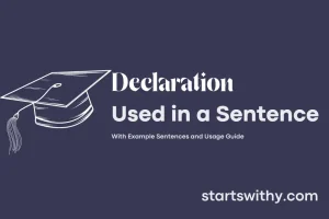 DECLARATION in a Sentence Examples: 21 Ways to Use Declaration
