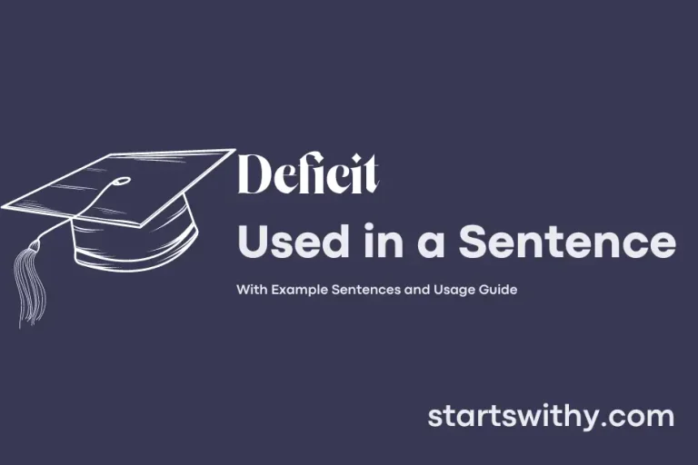DEFICIT in a Sentence Examples: 21 Ways to Use Deficit