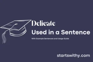 DELICATE in a Sentence Examples: 21 Ways to Use Delicate