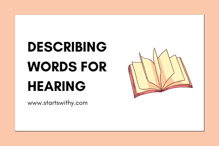 Hearing Adjectives: Examples for Descriptive Words