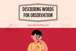 Observation Adjectives: Describing Words with Examples
