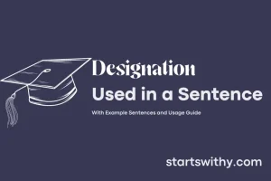 DESIGNATION in a Sentence Examples: 21 Ways to Use Designation