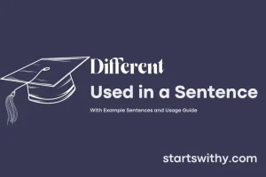 DIFFERENT in a Sentence Examples: 21 Ways to Use Different