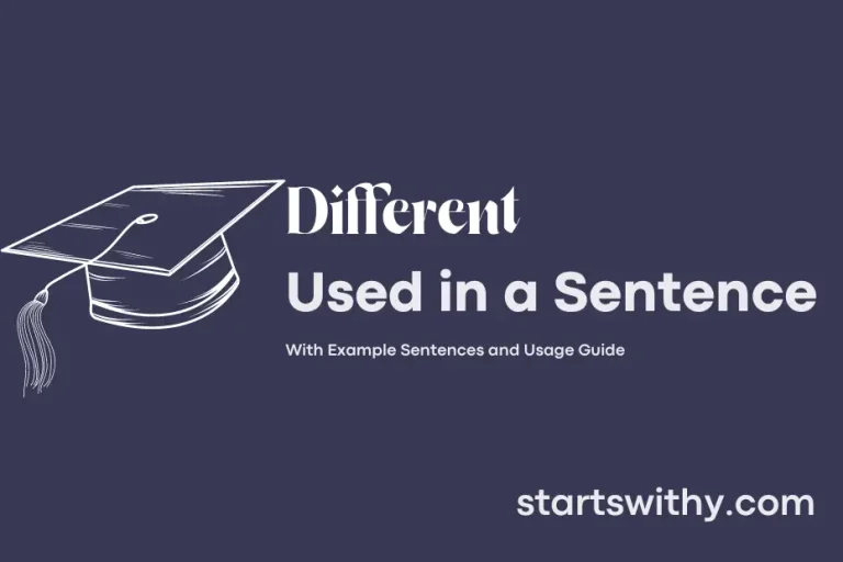 DIFFERENT In A Sentence Examples 21 Ways To Use Different DIFFERENT In A Sentence Examples 21 Ways To Use Different