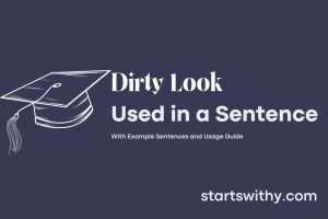DIRTY LOOK in a Sentence Examples: 21 Ways to Use Dirty Look