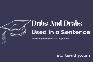 DRIBS AND DRABS in a Sentence Examples: 21 Ways to Use Dribs And Drabs