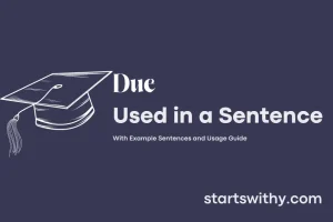 DUE in a Sentence Examples: 21 Ways to Use Due