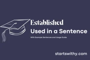 ESTABLISHED in a Sentence Examples: 21 Ways to Use Established