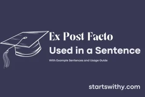 EX POST FACTO in a Sentence Examples: 21 Ways to Use Ex Post Facto