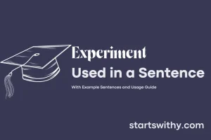 EXPERIMENT in a Sentence Examples: 21 Ways to Use Experiment