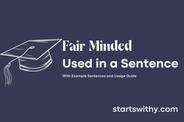 FAIR MINDED in a Sentence Examples: 21 Ways to Use Fair Minded