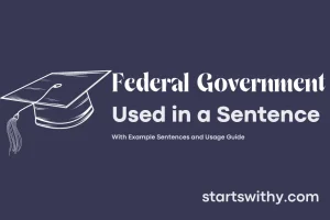 FEDERAL GOVERNMENT in a Sentence Examples: 21 Ways to Use Federal ...