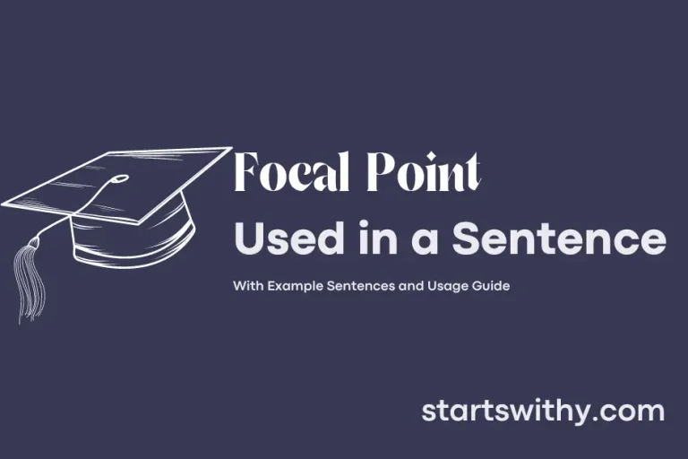 FOCAL POINT in a Sentence Examples: 21 Ways to Use Focal Point