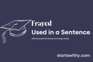 FRAYED in a Sentence Examples: 21 Ways to Use Frayed