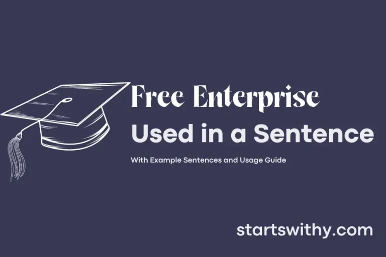 FREE ENTERPRISE in a Sentence Examples: 21 Ways to Use Free Enterprise