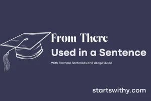 FROM THERE in a Sentence Examples: 21 Ways to Use From There