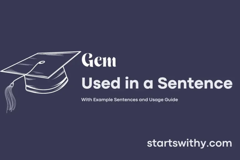 GEM in a Sentence Examples: 21 Ways to Use Gem