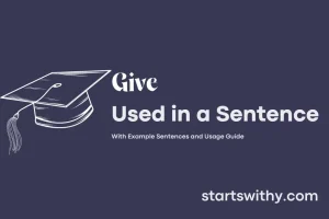 GIVE in a Sentence Examples: 21 Ways to Use Give