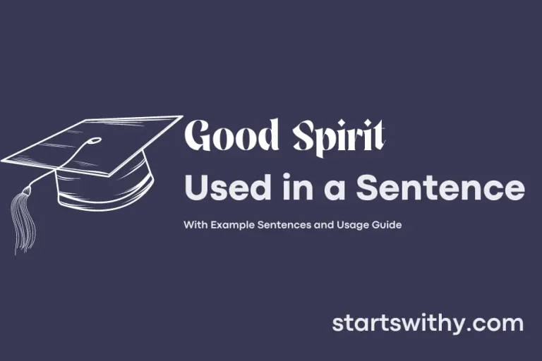 GOOD SPIRIT in a Sentence Examples: 21 Ways to Use Good Spirit