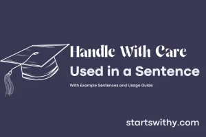 HANDLE WITH CARE in a Sentence Examples: 21 Ways to Use Handle With Care