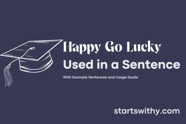 HAPPY GO LUCKY in a Sentence Examples: 21 Ways to Use Happy Go Lucky
