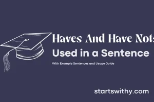 HAVES AND HAVE NOTS in a Sentence Examples: 21 Ways to Use Haves And ...