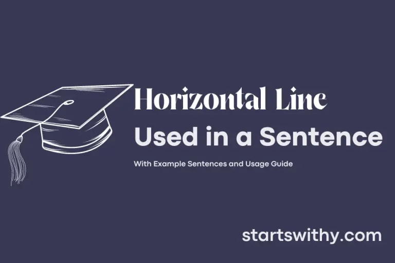 HORIZONTAL LINE in a Sentence Examples: 21 Ways to Use Horizontal Line