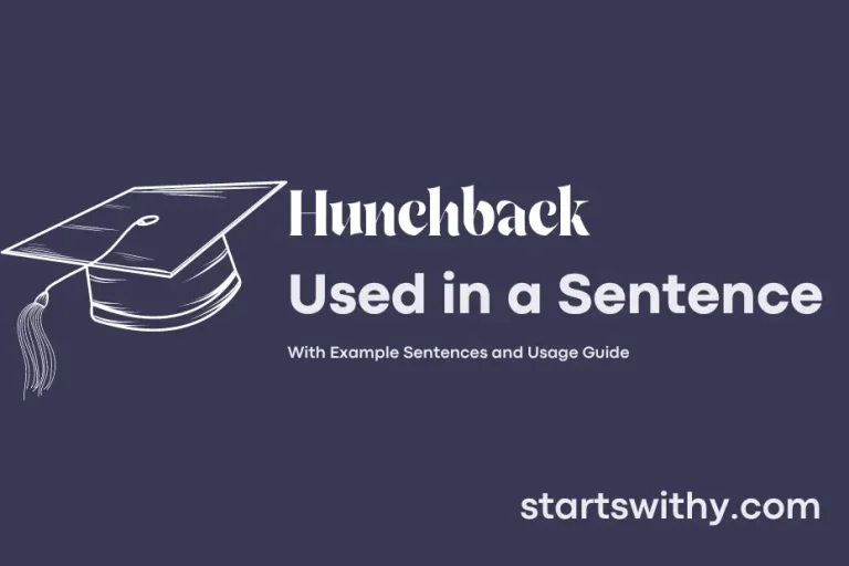 HUNCHBACK in a Sentence Examples: 21 Ways to Use Hunchback