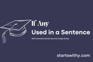 IF ANY in a Sentence Examples: 21 Ways to Use If Any