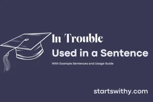 IN TROUBLE in a Sentence Examples: 21 Ways to Use In Trouble