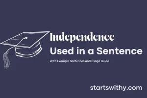 INDEPENDENCE in a Sentence Examples: 21 Ways to Use Independence