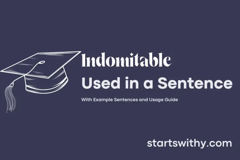 INDOMITABLE in a Sentence Examples: 21 Ways to Use Indomitable