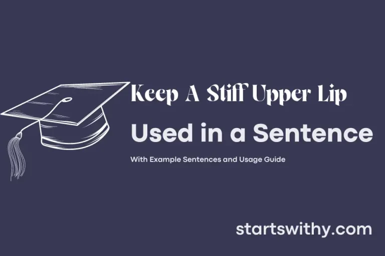 KEEP A STIFF UPPER LIP in a Sentence Examples: 21 Ways to Use Keep A ...