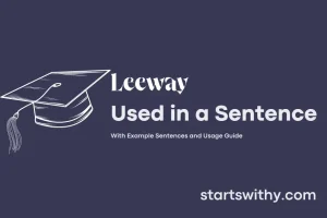 LEEWAY in a Sentence Examples: 21 Ways to Use Leeway