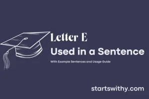 LETTER E in a Sentence Examples: 21 Ways to Use Letter E
