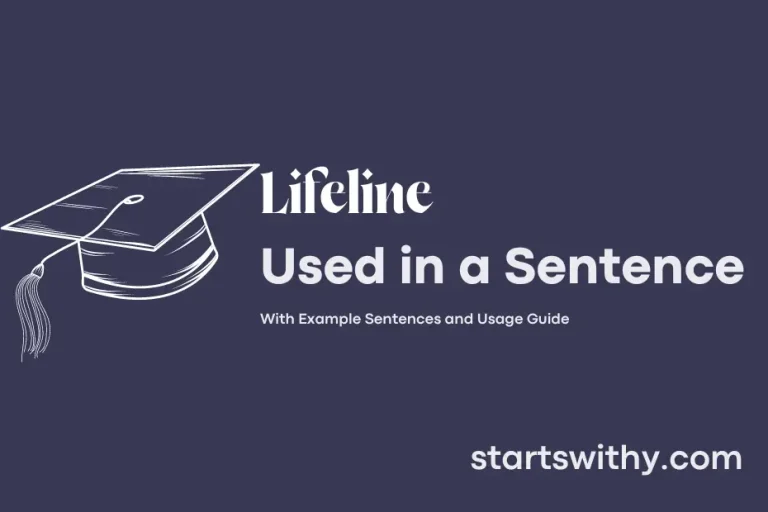 LIFELINE in a Sentence Examples: 21 Ways to Use Lifeline