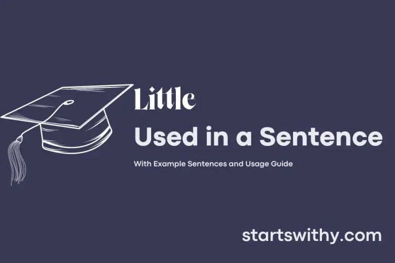 LITTLE in a Sentence Examples: 21 Ways to Use Little